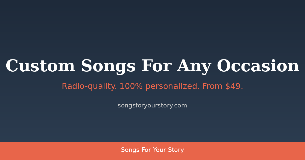 Custom Songs For Any Occasion | Songs For Your Story